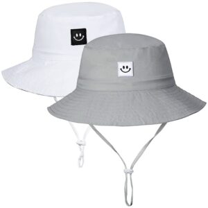 vashion baby bucket hats 6-12-24 months upf50+ baby sun hats 2pack