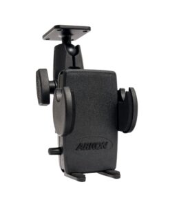 arkon mounts drill-base mega grip phone mount | universal phone fit | 360° adjustable angle | flat surface amps mounting | compatible with iphone, galaxy, note, pixel, and more | sm4rm2xmamps