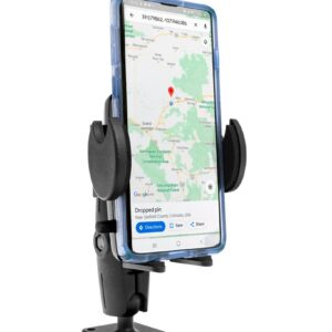 ARKON Mounts Drill-Base Mega Grip Phone Mount | Universal Phone Fit | 360° Adjustable Angle | Flat Surface AMPS Mounting | Compatible with iPhone, Galaxy, Note, Pixel, and More | SM4RM2XMAMPS