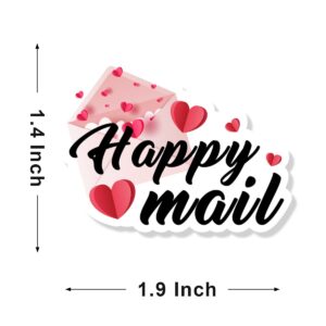 180 PCS Cute Happy Mail Small Shop Thank You Stickers,Small Business Label sitcker,Envelopes Stickers for Handmade Goods/Bags Business Packages,Thanks Stickers for Envelopes Seals, HM1