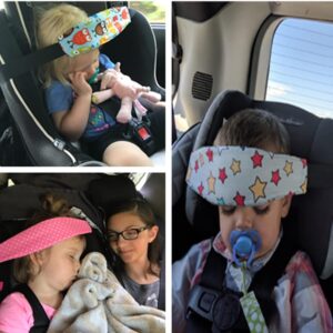 Baby Head Support for Car Seat, 2PCS Baby Car seat Head Support, Straps Pillow Support Ban, Head Band Strap Headrest, Seat Head Support Belt for Toddler Infants Child Kids