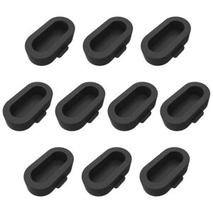 awinner 10 pack dust plug compatible for garmin watch charger port protector (black)