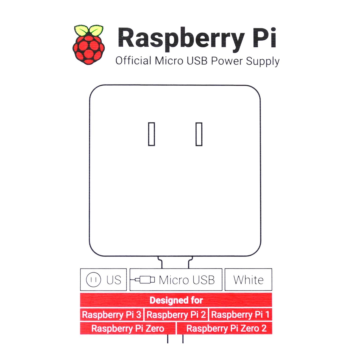 Official Raspberry Pi Power Supply Adapter with 3PCS IoTCrazy Heatsink, for Raspberry Pi Micro-USB Boards, Support 3 B+/Pi 3 /Pi Zero W/Pi Zero/Pi 1 /Pi 2 /Pico, 5.1V 2.5A, US Plug, White (Official)