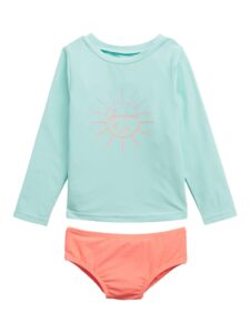 gap baby girls rashguard set two piece swimsuit, sunshine, 4t us