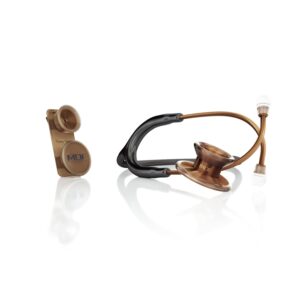 mdf instruments cyprium md one epoch lightweight titanium stethoscope + mdf pediatric attachment with clip