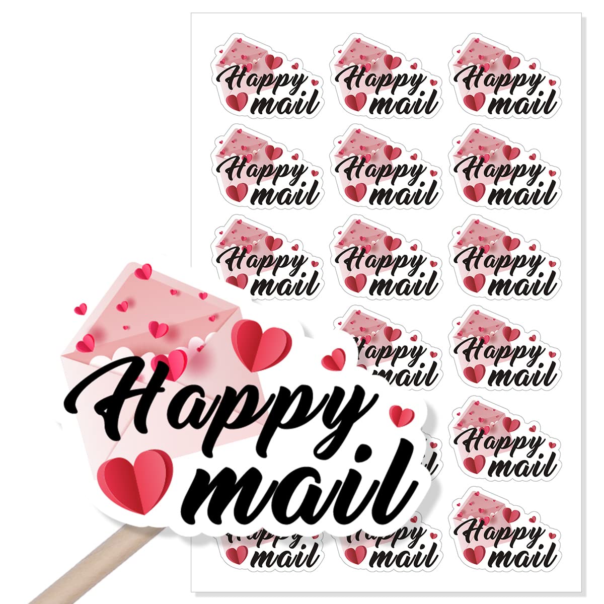 180 PCS Cute Happy Mail Small Shop Thank You Stickers,Small Business Label sitcker,Envelopes Stickers for Handmade Goods/Bags Business Packages,Thanks Stickers for Envelopes Seals, HM1