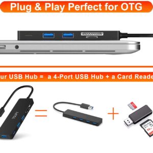 USB 3.0 Hub TSUPY Multi USB HUB, 5 in 1 USB Data Hub with SD Micro SD Card Reader & 3 USB 3.0 Ports Compatible for PC