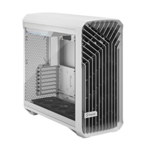 fractal design torrent rgb white e-atx tempered glass window high-airflow mid tower computer case