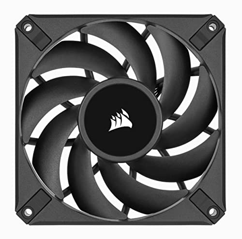 Corsair AF120 Elite, High-Performance 120mm PWM Fluid Dynamic Bearing Fan with AirGuide Technology (Low-Noise, Zero RPM Mode Support) Single Pack - Black