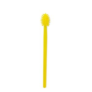 Heartsetpet Soft Cat Toothbrush with 360-degree Head | Safe, Effective & Deep Pet Teeth Cleaning | Brush Away Bad Breath | Food Grade Silicone (1 Pack, Yellow)