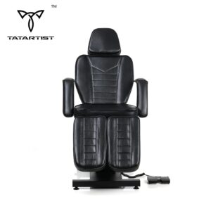 TATARTIST Electric Tattoo Chair Portable Client Tattoo Table Spa Bed Massage Table Facial Chair Dental Chair Tattoo Studio Salon Equipment (Black)