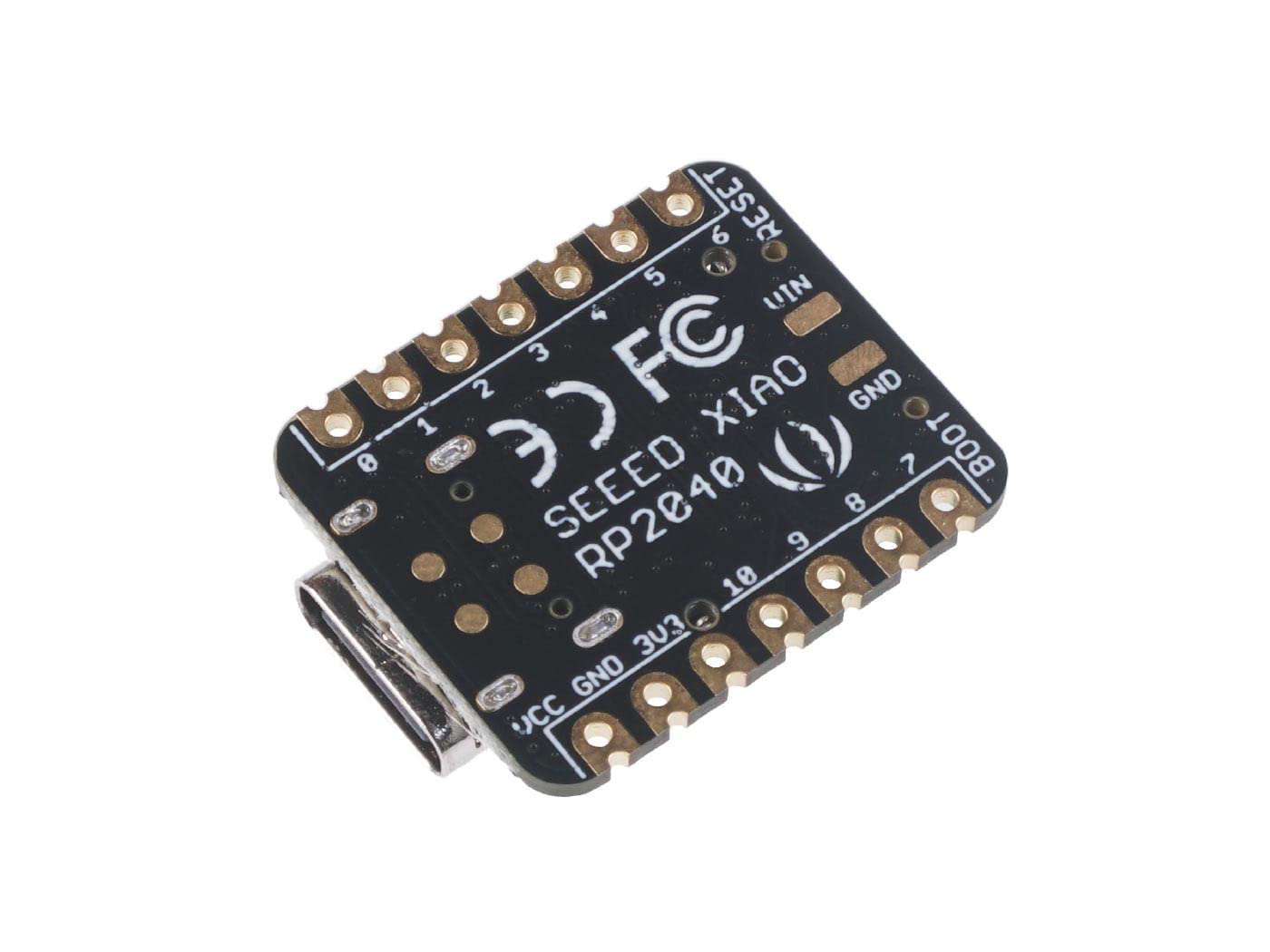 Seeed Studio XIAO RP2040 Microcontroller with Dual-Core ARM Cortex M0+ Processor, Supports Arduino, MicroPython and CircuitPython with Rich Interfaces, 3pcs.