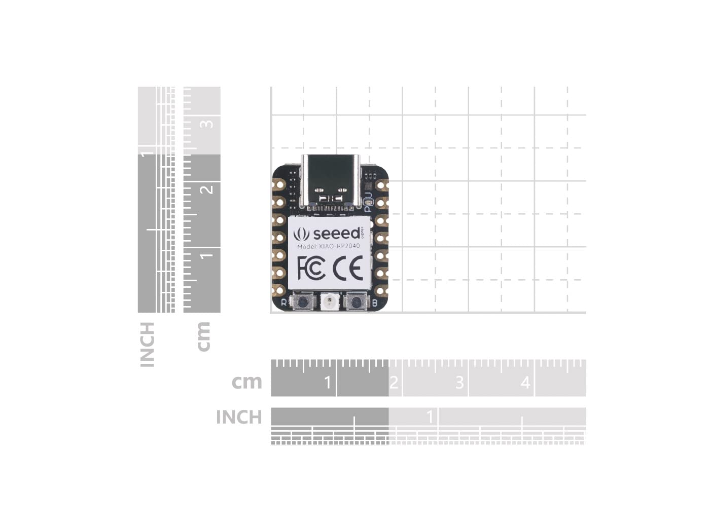 Seeed Studio XIAO RP2040 Microcontroller with Dual-Core ARM Cortex M0+ Processor, Supports Arduino, MicroPython and CircuitPython with Rich Interfaces, 3pcs.