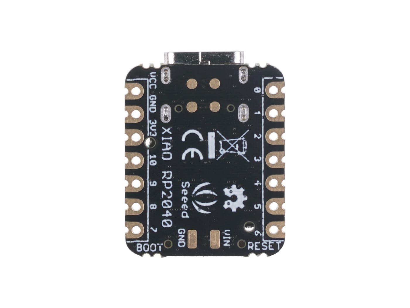 Seeed Studio XIAO RP2040 Microcontroller with Dual-Core ARM Cortex M0+ Processor, Supports Arduino, MicroPython and CircuitPython with Rich Interfaces, 3pcs.