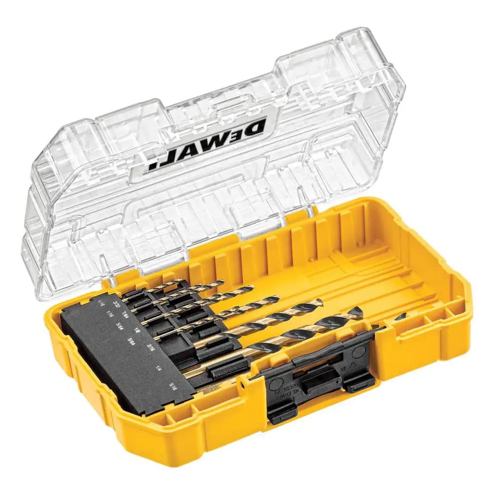 DEWALT Dril Bit Set, Black and Gold Drill Bit Set 10-Piece (DWA1180)