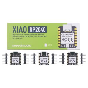 Seeed Studio XIAO RP2040 Microcontroller with Dual-Core ARM Cortex M0+ Processor, Supports Arduino, MicroPython and CircuitPython with Rich Interfaces, 3pcs.