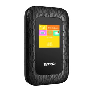 tenda 4g mobile hotspot, 4g lte cat4 150mbps mifi device, 4g router, support usb interface charging|2100 mah battery, no configuration required (4g185), black