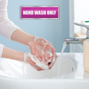 Wash Rinse Sanitize Sink Labels - (Pack of 12) 9"x3" Large Hand Wash Only Sign for 3 Compartment Sink Commercial Kitchens Vinyl Sticker