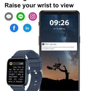 Yihou Smart Watch with Text and Call (Make/Answer Call) Fitness Tracker Waterproof Pedometer Step Counter Calorie Sport Message Reminder Smart Watch for Android Phones Compatible iPhone