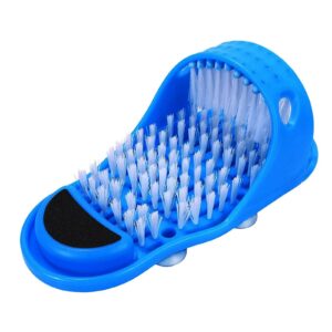 magic feet cleaner, airlxf blue feet cleaner washer brush exfoliate cleaner bristle slipper no bending foot massager for washer shower spa massager slippers (1)