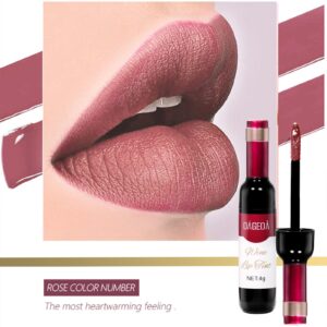 DAGEDA 6Pcs Velvet Wine Lip Tint, Matte Lipstick Velvety Lip Makeup Set, Highly Pigmented Liquid Lipstick, Non-stick Cup Lip Makeup Kit for Girls Women(B Set)