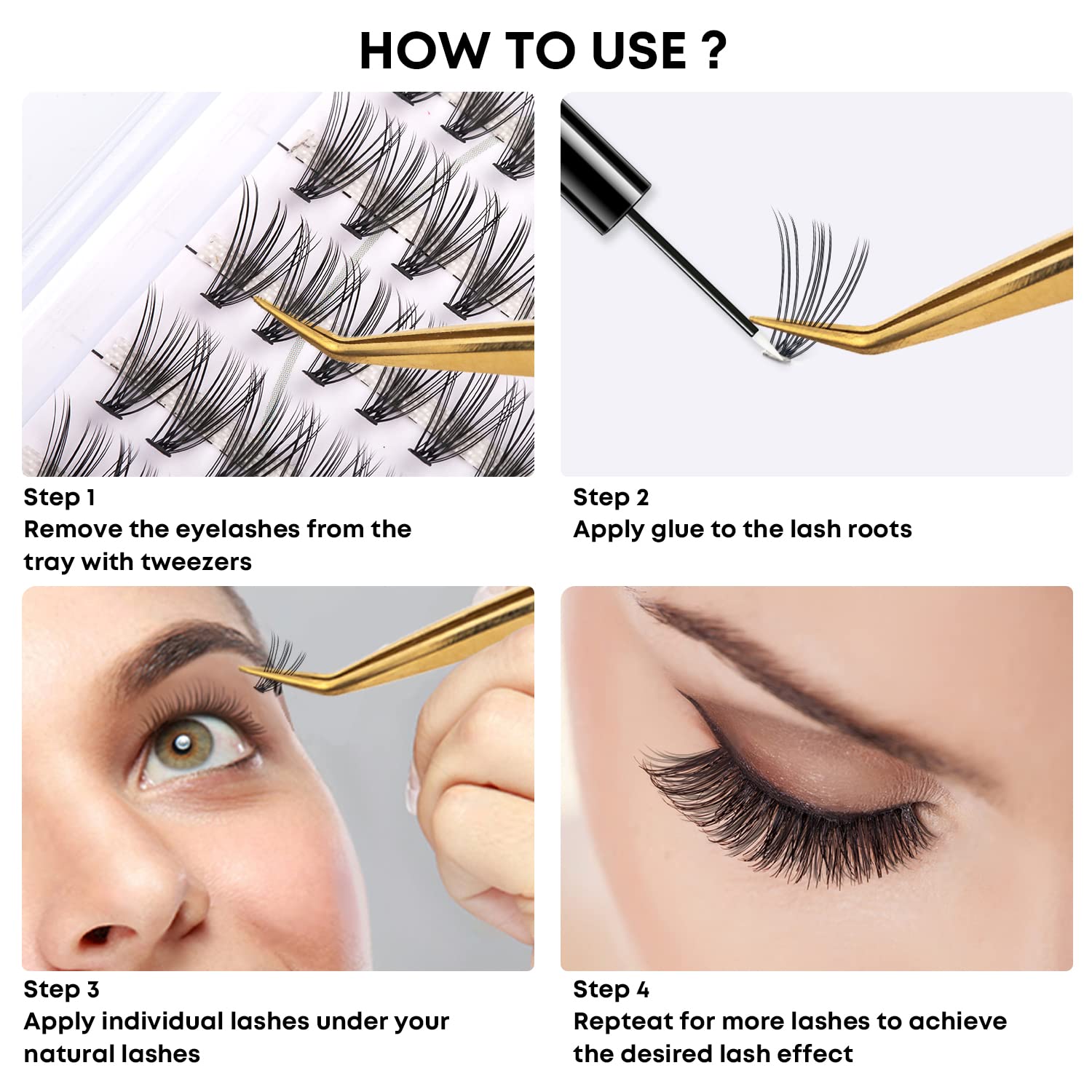 20D Lash Clusters, Individual Lashes, 240 Pcs 20D Individual Lash Extensions, Volume Soft Lightweight Reusable DIY Eyelash Extensions, Thickness 0.07mm C Curl False Eyelashes 10/11/12/13/14mm