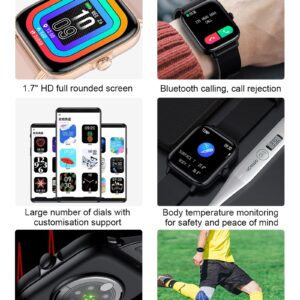 Yihou Smart Watch with Text and Call (Make/Answer Call) Fitness Tracker Waterproof Pedometer Step Counter Calorie Sport Message Reminder Smart Watch for Android Phones Compatible iPhone