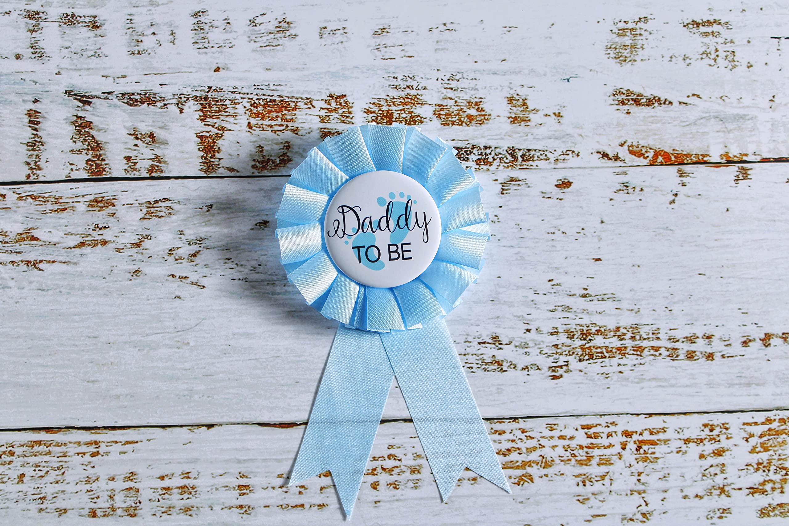 NEWHAPPYLAND Baby Shower Decorations for Boy Blue Sash Mommy to Be and Daddy to Be Tinplate Badge Pin Mommy to be sash for baby shower Baby Shower Button New Dad Baby Shower Party Gender Reveals