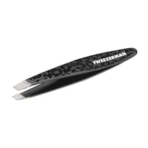 Tweezerman Black Leopard Mini Slant Tweezer