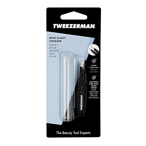 Tweezerman Black Leopard Mini Slant Tweezer