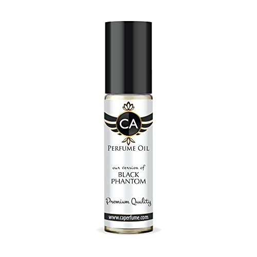 CA Perfume Club Impression of By Kln Black Phantom For Women & Men Replica Fragrance Body Oil Dupes Alcohol-Free Essential Aromatherapy Sample Travel Size Long Lasting Attar Roll-On 0.3 Fl Oz/10ml