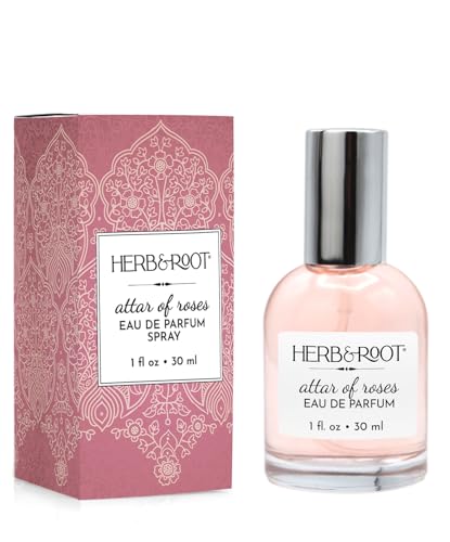 Herb & Root Rose and Sandalwood Eau de Perfume Spray | | Long-Lasting and Clean Vegan Perfume made with Natural and Essential Oils | Cruelty Free