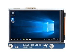 waveshare 3.2inch hdmi ips lcd display compatible with raspberry pi 4b/3b+/3a+/2b/b+/a+/zero/zero w/wh/zero 2w cm3+/4 series boards 480×800 resolution no touch supports jerson nano/windows