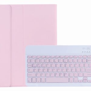 Lrufodya Galaxy Tab A8 10.5 Inch 2022 Case with Keyboard, Candy Colors Detachable Wireless Keyboard with Slim Cover for Galaxy Tab A8 SM-X200 SM-X205 (Pink)