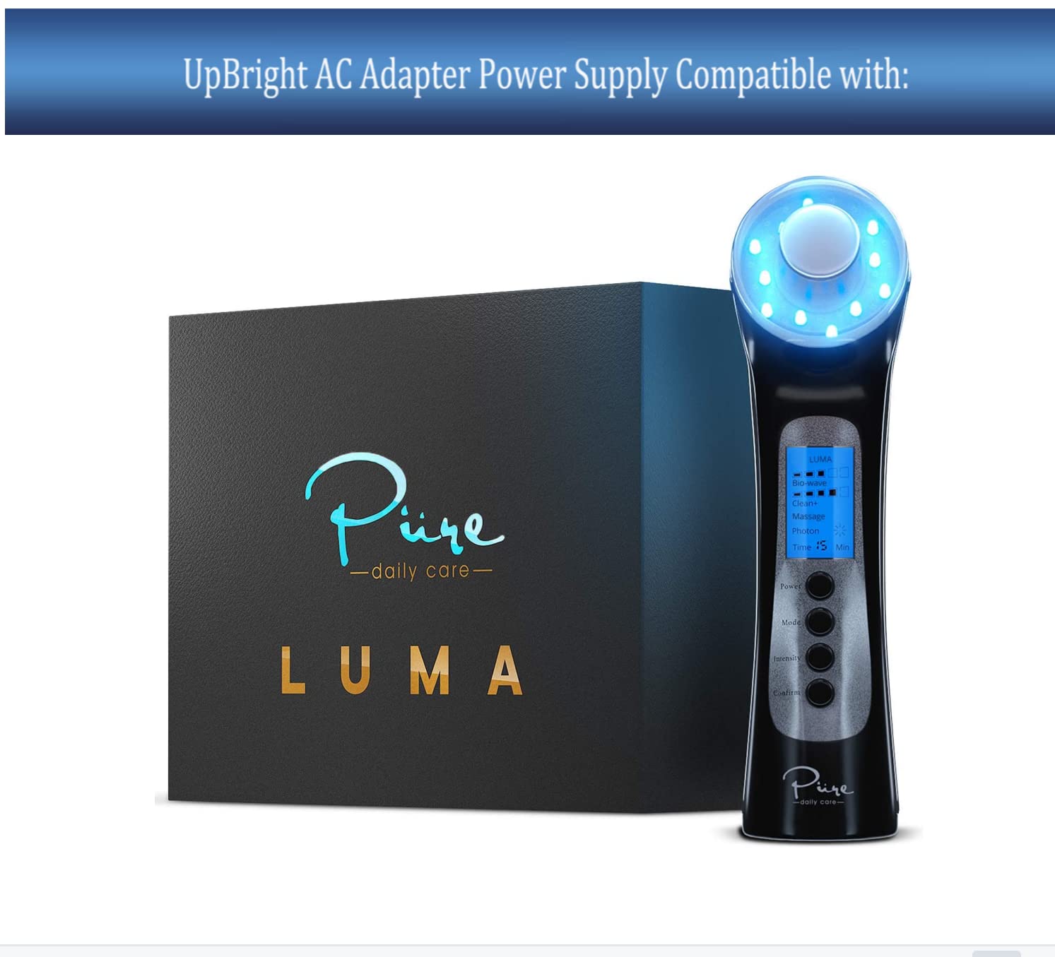 UpBright 5V AC/DC Adapter Compatible with Pure Daily Care 463 Luma 4 in 1 Skin Wand Ion Therapy LED Light Machine 5VDC AS0601A-0501000USU AS0601A 0501000USU Power Supply Cord Cable Battery Charger