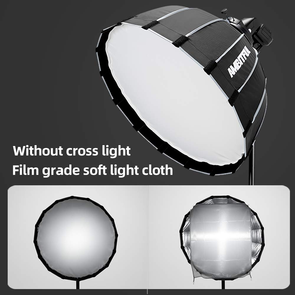 Godox MS300 Strobe Light Photography Kit, 300W Strobe Flash, Built-in Godox 2.4G Wireless X System, 0.1～1.8S Recycle Time, Bowens Mount with P60 Quick Installation Softbox + Light Stand