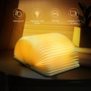 QXMGCBOK Dragon Night Light, 3D Embossed Folding Book Lamp, Dragon Gifts for Book Lovers (Flying Dragon Book Lamp)