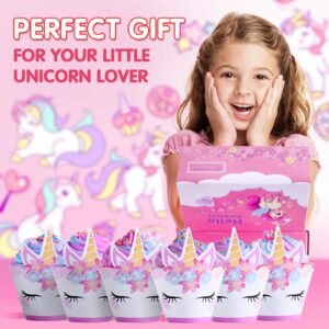 Bath Bombs for Kids, Unicorn Kids Bath Bombs with Toys Inside, Bath Bombs for Girls with Surprise Inside, Unicorns Toys Set for Girls with Jewelry Princess Toys, Birthday Children's Day