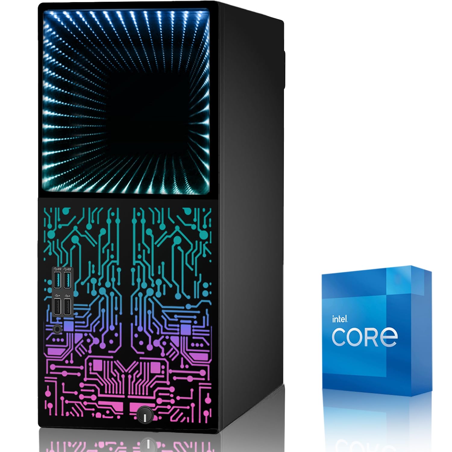 Gaming PC Desktop Intel core i5 6th Gen, Horizon+ with AMD RX-550 4GB DDR5, 16GB RAM, 480GB SSD + 2TB HDD, HDMI, DVI, VGA, RGB Keyboard, Mouse, WiFi, Windows 10 Professional (Renewed)