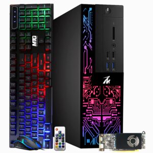 techmagnet gaming pc desktop intel core i5 6500 3.2ghz, siwa 6 with amd rx-550 4gb ddr5, 16gb ram, 256gb ssd, hdmi, dvi, vga, rgb keyboard, mouse, wi-fi, windows 10 professional (renewed)