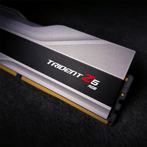 G.SKILL Trident Z5 RGB Series (Intel XMP 3.0) DDR5 RAM 32GB (2x16GB) 6000MT/s CL32-38-38-96 1.35V Desktop Computer Memory UDIMM - Metallic Silver (F5-6000J3238F16GA2-TZ5RS)