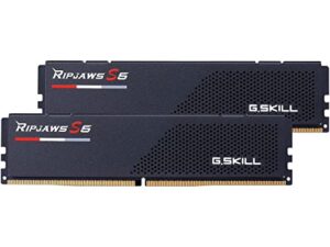 g.skill ripjaws s5 series (intel xmp 3.0) ddr5 ram 32gb (2x16gb) 6000mt/s cl30-40-40-96 1.35v desktop computer memory udimm - matte black (f5-6000j3040f16ga2-rs5k)