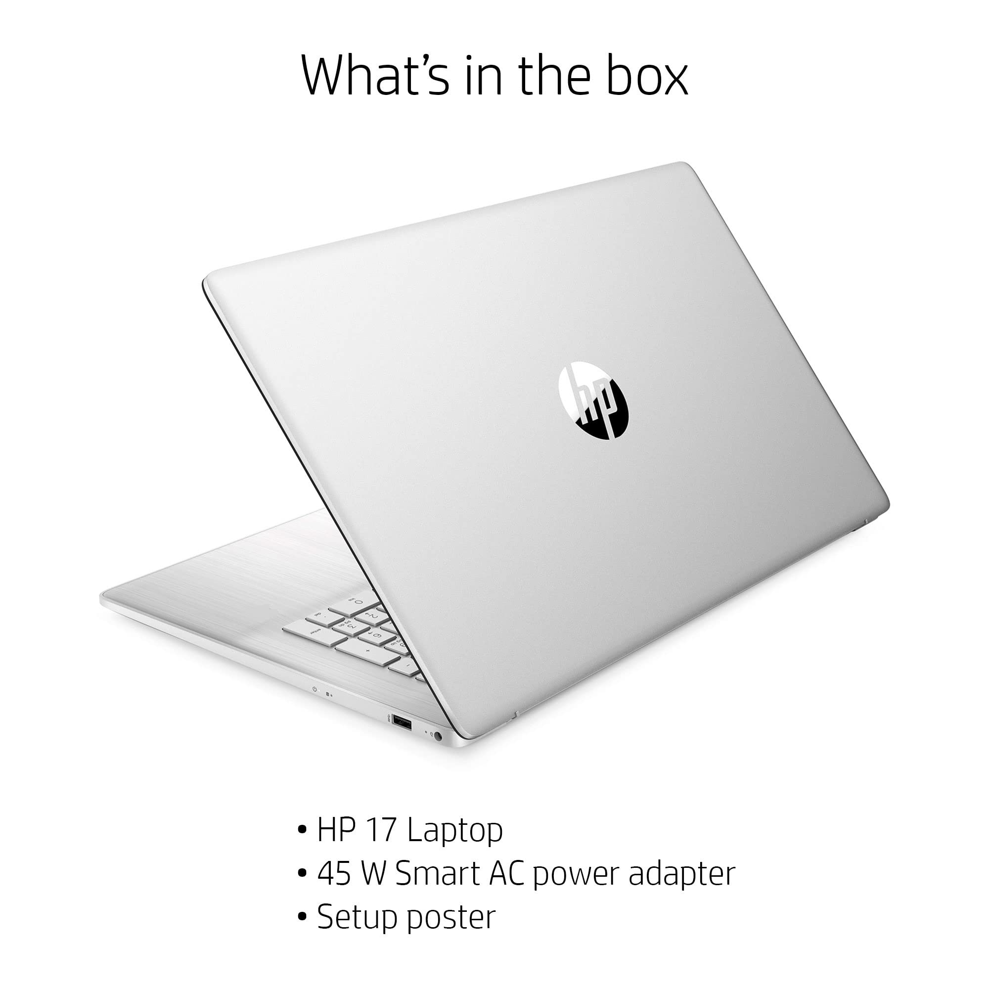 2022 HP High Performance Business Laptop-17.3'' FHD IPS-Intel i5-1135G7 4-Core-Iris Xe Graphics-16GB DDR4-512GB SSD-USB-C-Fullsize Backlit Keyboard-Windows 11 w/ 32GB USB,Silver,17-CN0000