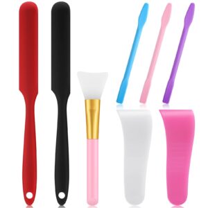 8 pcs hair waxing removal beauty tools kit include hair wax cleansing spatulas waxing applicator silicone stir sticks large area hard wax sticks silicone scraper for hair removal waxing beauty makeup