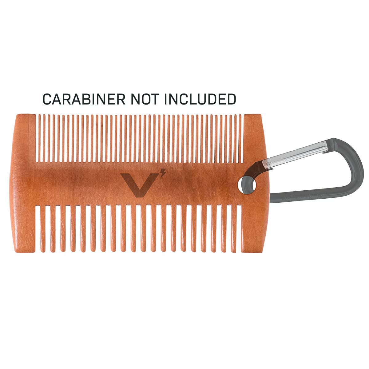 Volt Twin Beard and Mustache Comb for Men - All Natural Pearwood - Double-Sided Travel Size Pocket Comb for Detangling and Styling Beard - Men's Grooming Products