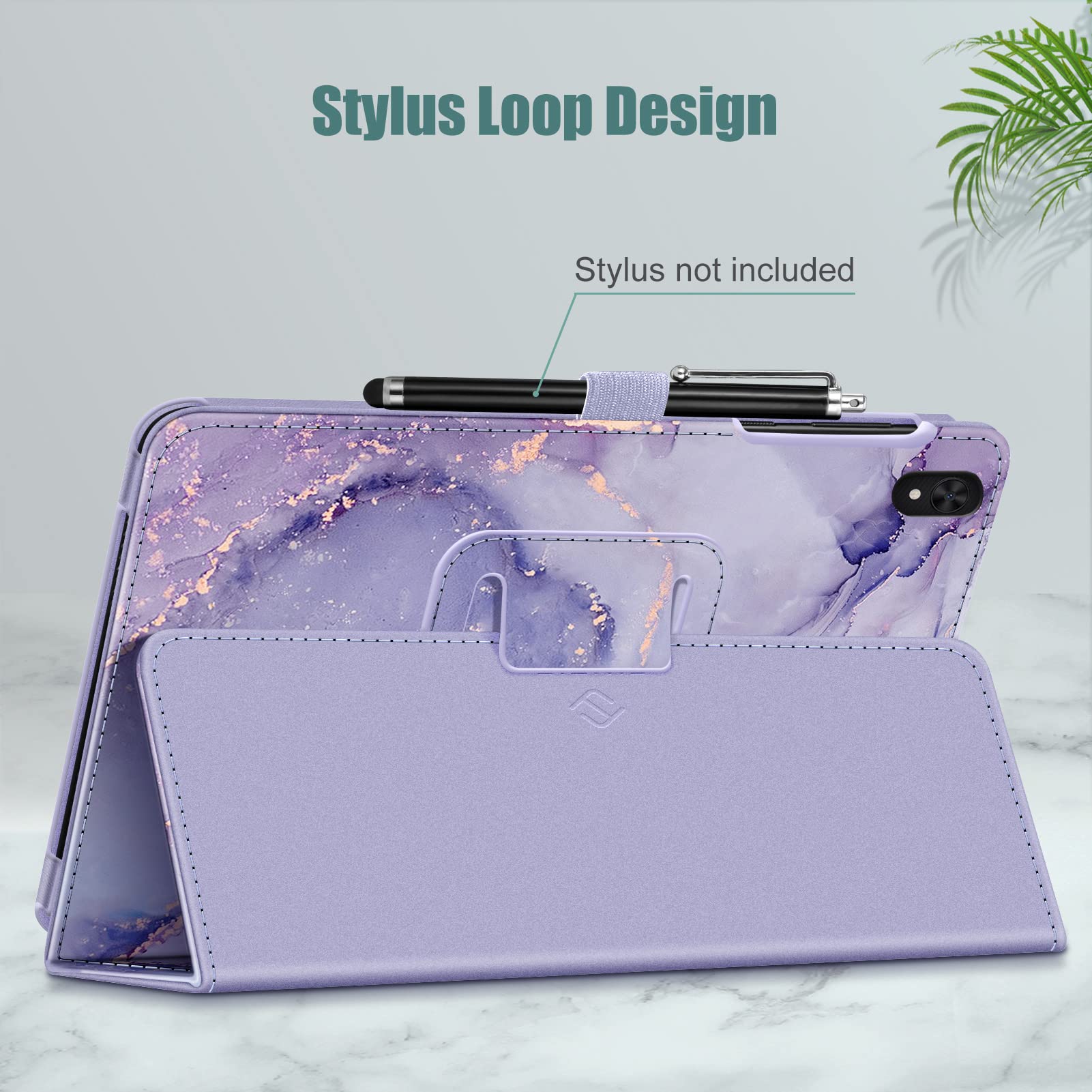 Fintie Folio Case for Alcatel Joy Tab 2 Tablet 8-inch 2020 Release (Model: 9032Z) - Premium PU Leather Protective Stand Cover with Pencil Holder, Also fits for TCL Tab 8.0" Tablet (Lilac Marble)