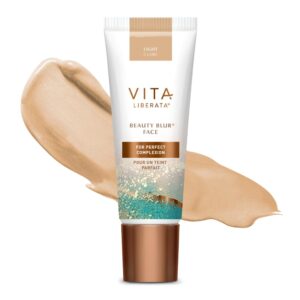 vita liberata beauty blur face - light, bb cream, hydrating skin finish, radiant glow & flawless complexion, 1.01 fl oz