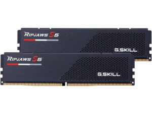 g.skill ripjaws s5 series (intel xmp) 32gb (2 x 16gb) 288-pin sdram ddr5 5600 cl30-36-36-89 1.25v dual channel desktop memory f5-5600j3036d16ga2-rs5k (matte black)