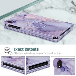 Fintie Folio Case for Alcatel Joy Tab 2 Tablet 8-inch 2020 Release (Model: 9032Z) - Premium PU Leather Protective Stand Cover with Pencil Holder, Also fits for TCL Tab 8.0" Tablet (Lilac Marble)