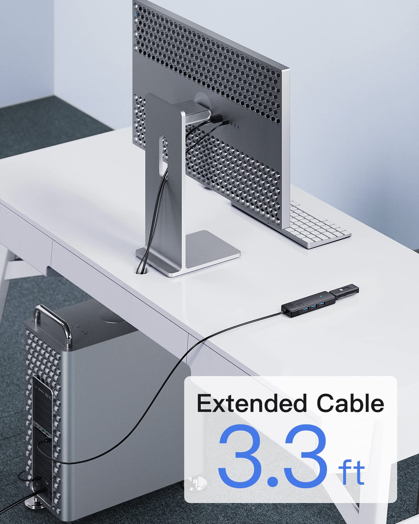 Inateck USB 3.2 Gen 2 USB A Hub 10Gbps Bundle Product,HB2025A and HB2025AL